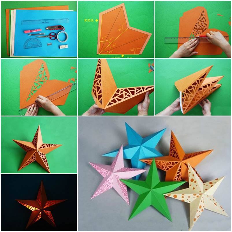 DIY Paper Star Lamp shade | Ideas for the home DIY