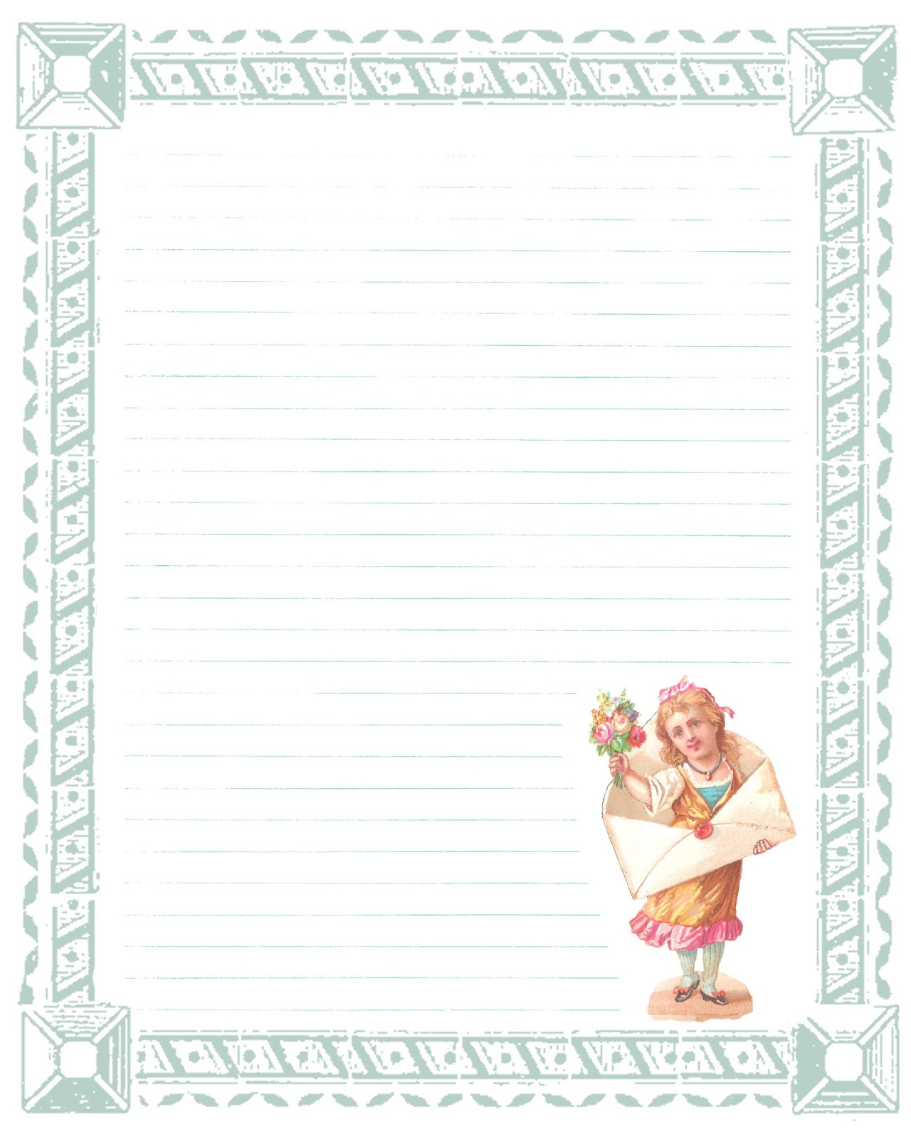 The Graphics Monarch: Digital Stationary Download Decorative Frame Design