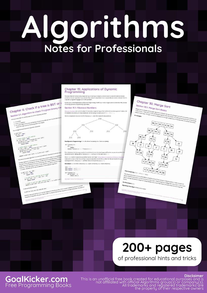 Algorithms Notes for Professionals | FreeLibros