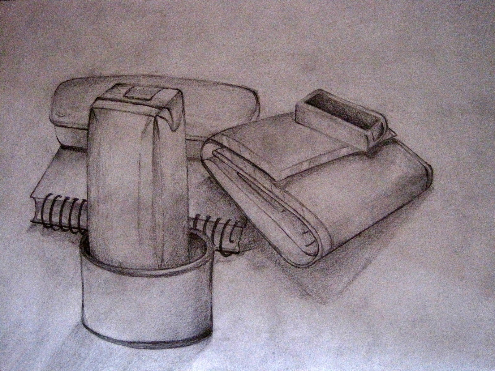 Temas de Arte. Dibujos con lápices de colores y grafito.