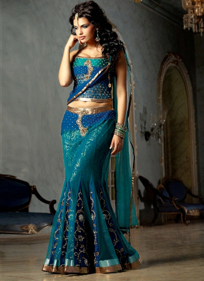 Lehenga Choli Saree Designs Blouse Designs 2014 Style Saree Choli ...