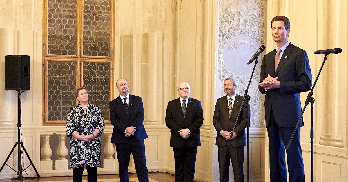 Hereditary Prince Alois On A Visit to Prague