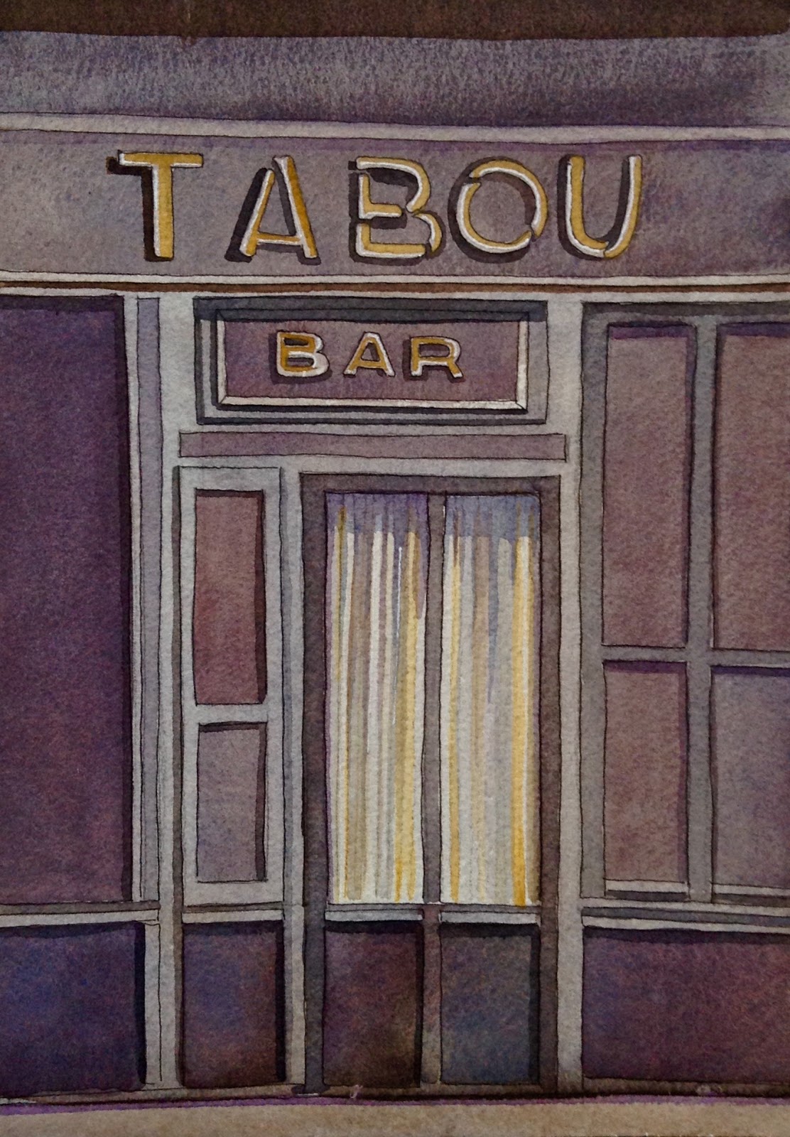 En lisant, en dessinant: Paris perdu: le Tabou à Saint Germain des Près