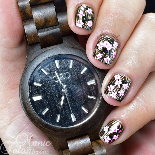 Manic Talons Nail Design: Wood Watch by Jord with Inspired Nail Art
