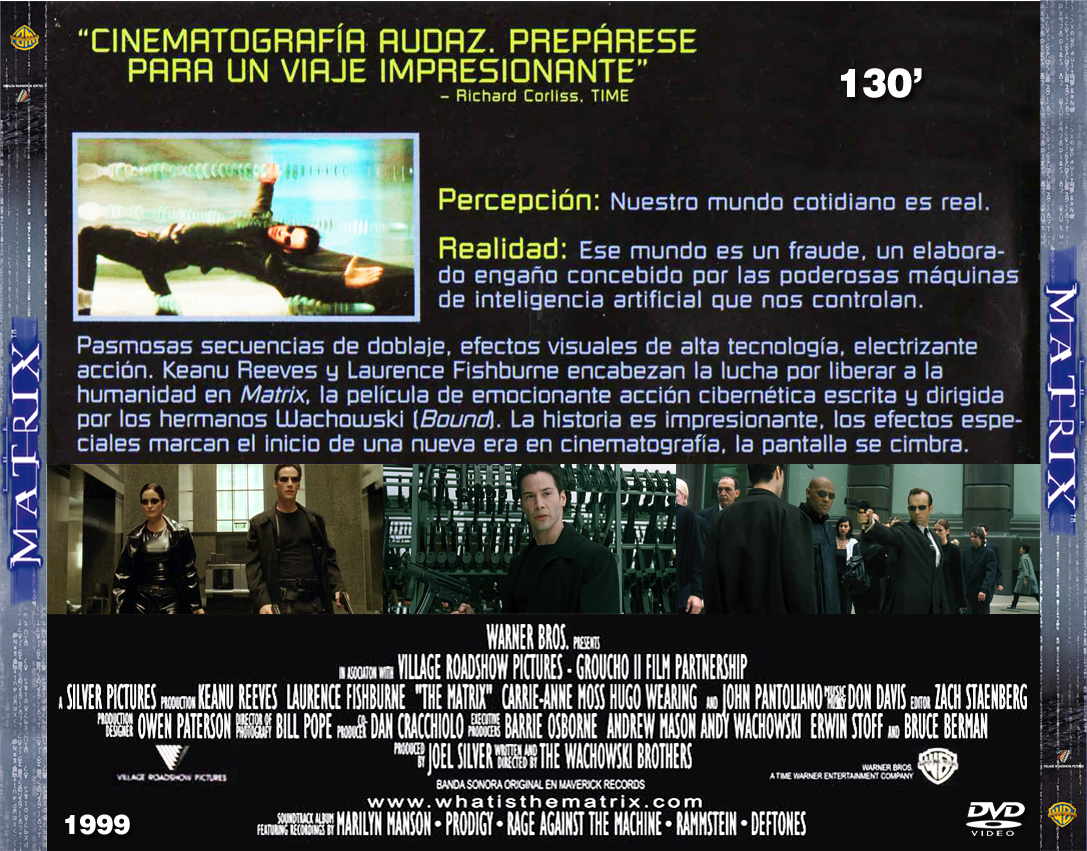 Caratulas de películas DVD para cajas CD: Matrix - [1999]