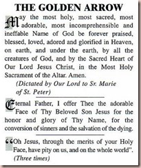 The Golden Arrow | Jesus prayer, Catholic prayers, Names of god