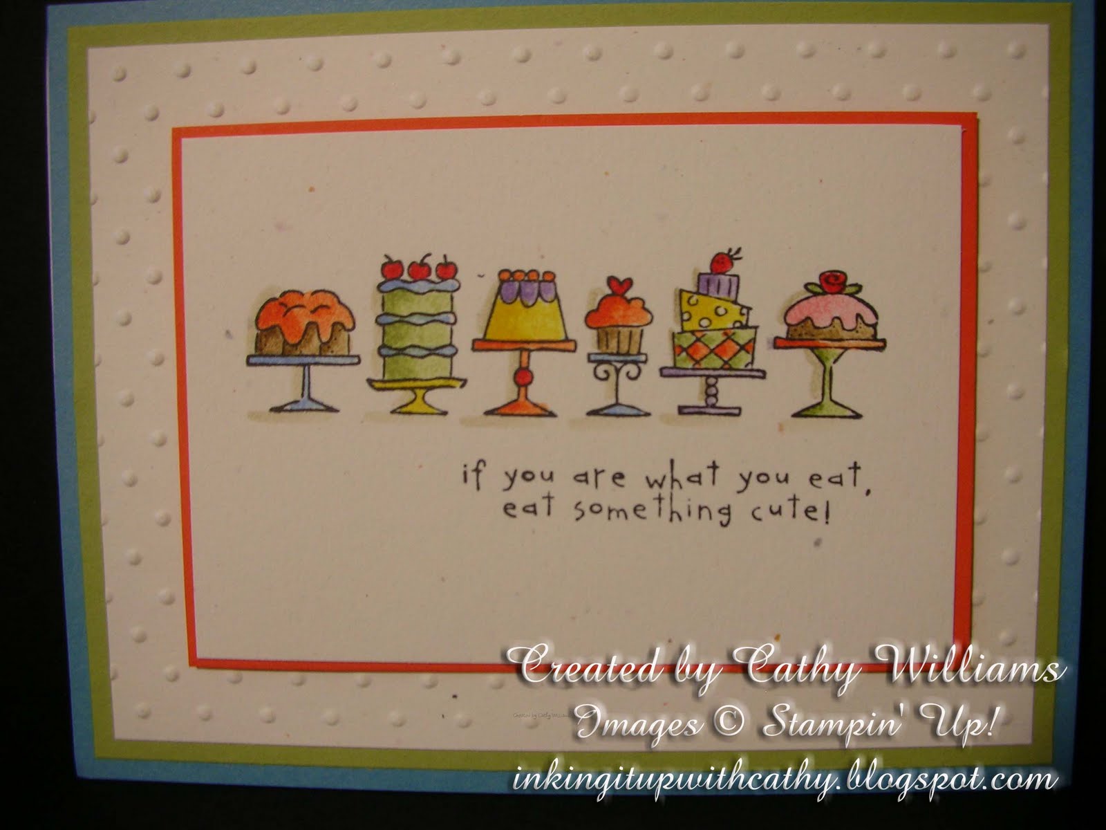 Inking It Up With Cathy: Stampin' Up!'s Birthday Bakery stamp set...