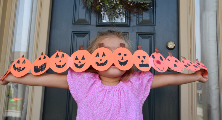 Jack-O-Lantern Paper Chain | What Can We Do With Paper And Glue