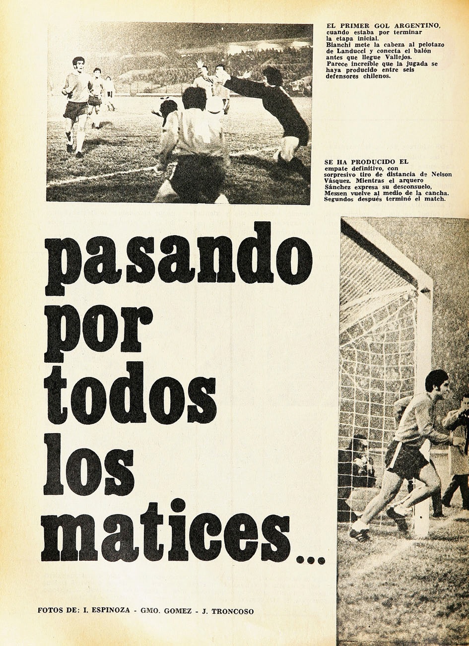 Partidos de la Roja: [21/07/1971] Chile-Argentina | 2:2