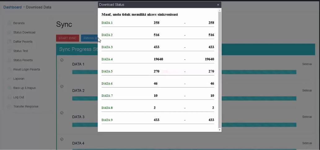 Pengalaman Saya Sukses Sinkronisasi UNBK Hanya 10 Menit - Bahan Belajar