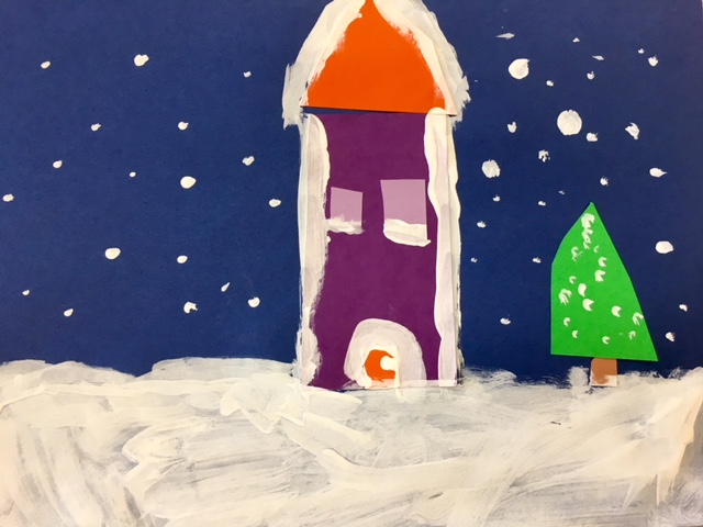 Art at Hosmer: Snowy Day Collages