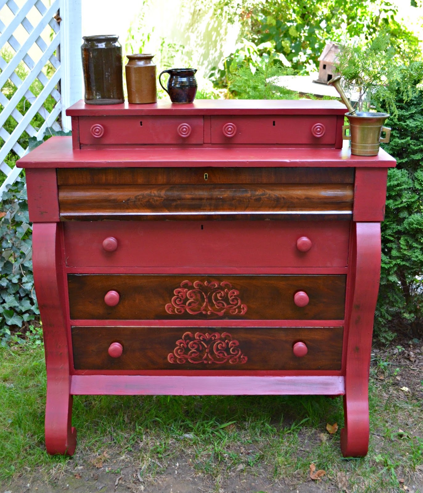 Heir and Space: An Empire Dresser in Red