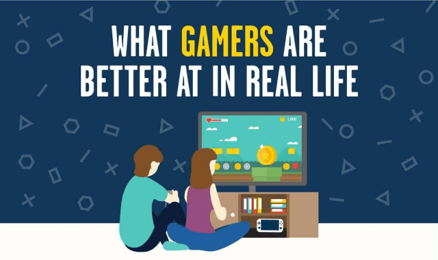 What Gamers Are Better At In Real Life #Infographic - Visualistan