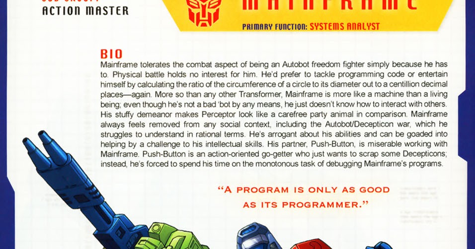 Transformer of the Day: Mainframe