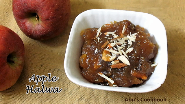 Apple halwa recipe | Apple ka halwa | Indian apple pudding - Abu's Cookbook