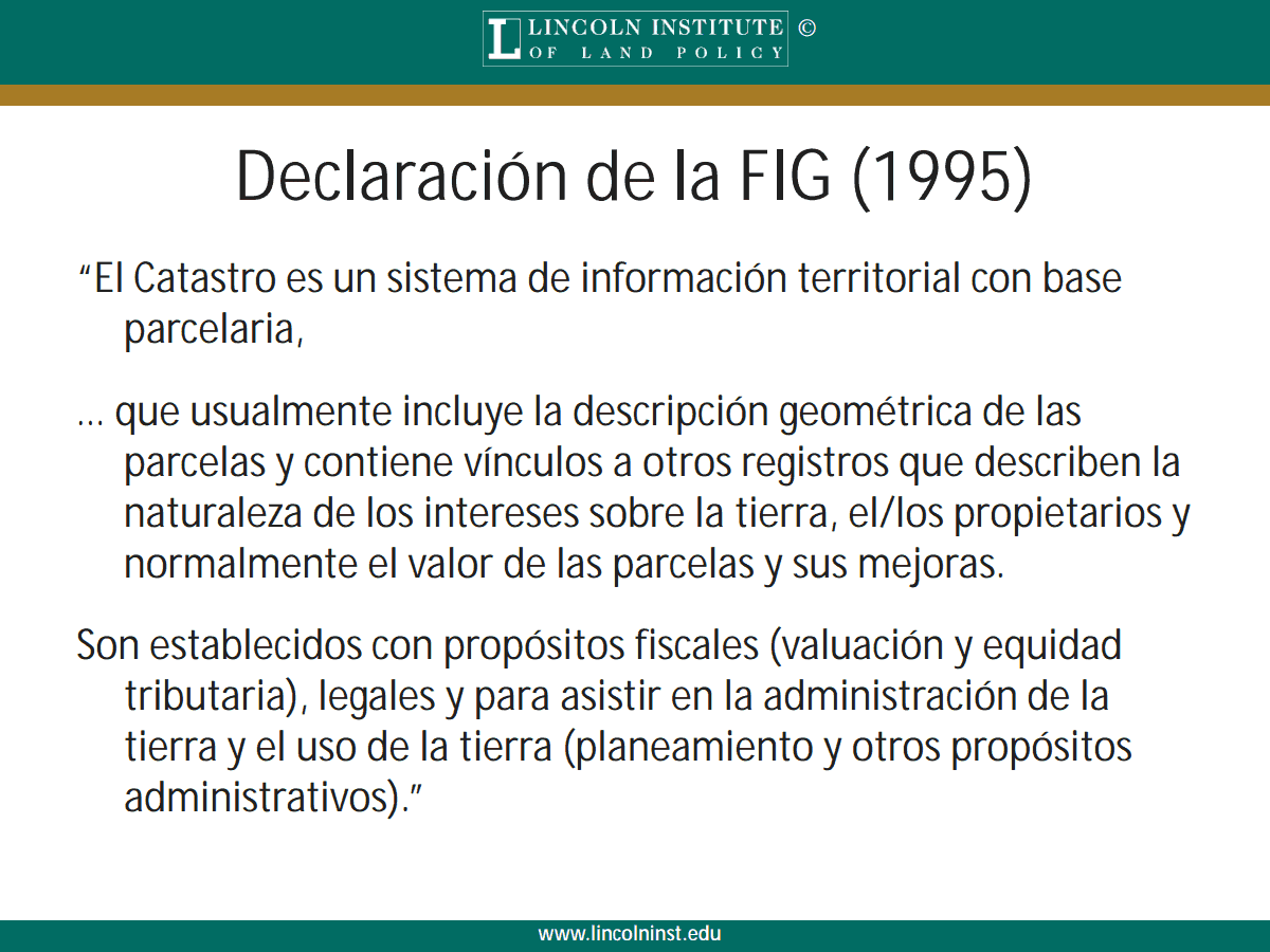 CATASTROPIA: Módulo I Introducción al catastro territorial