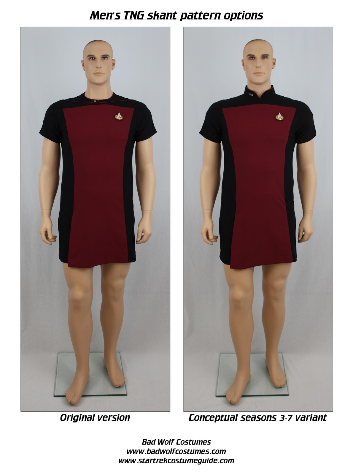 Bad Wolf Costumes Star Trek Tng Mens Skant Sewing Pattern