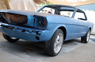 LeLu's 66 Mustang: Rims Mounted on the 'Stang