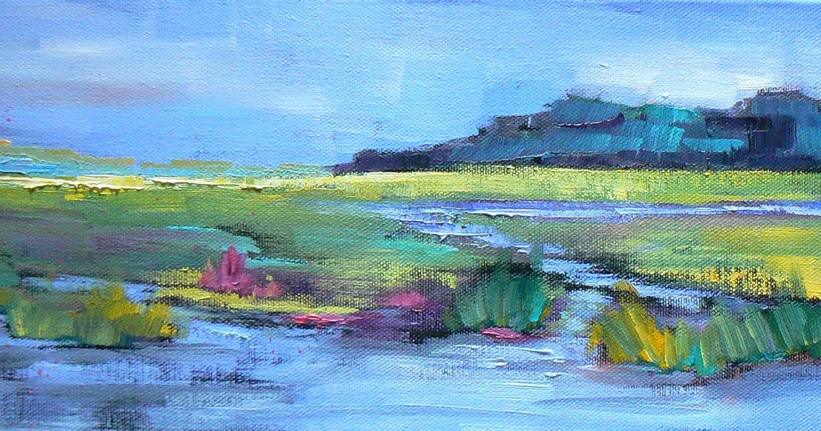CAROL SCHIFF DAILY PAINTING STUDIO: Marsh Landscape Painting | Daily ...
