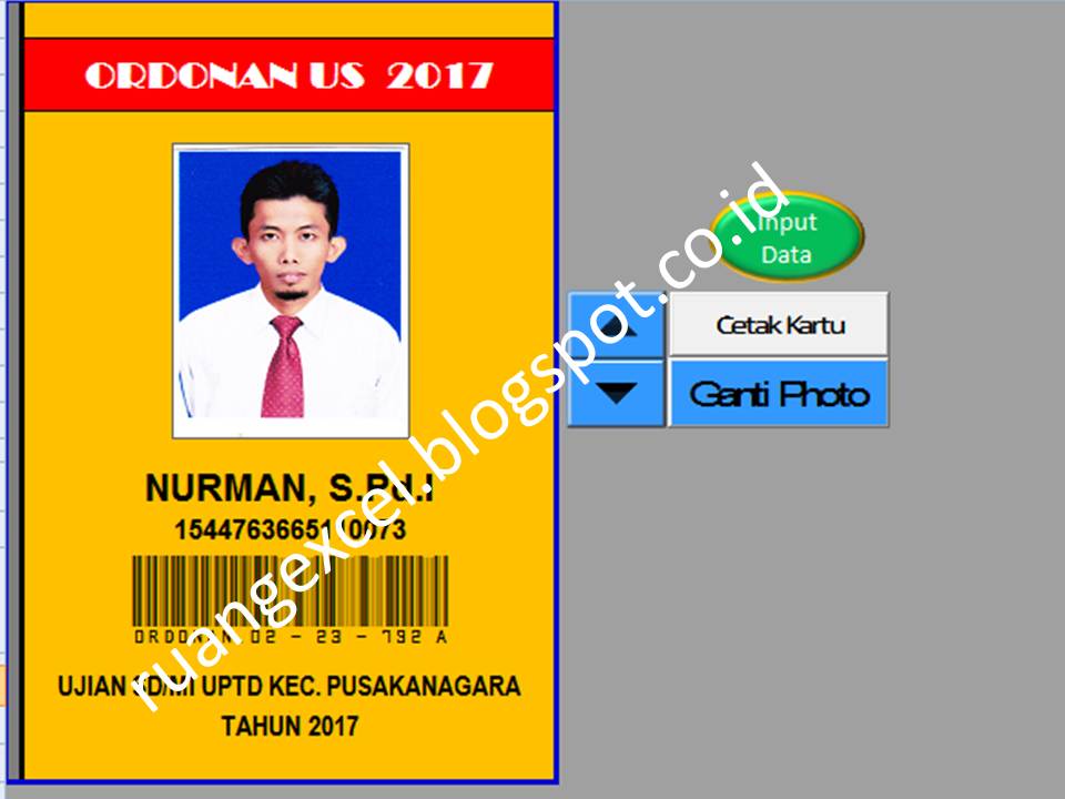 Aplikasi Kartu Pengawas Ujian Sekolah Versi Excel Ruang Excel