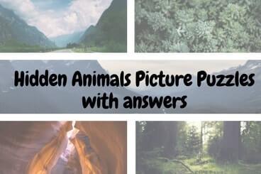 Hidden Animals Picture Puzzles with answers-Fun With Puzzles
