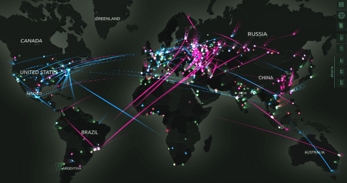 Cyber-Attack Map! Nonton Secara Langsung Perang Cyber - Dhdeinfo.com