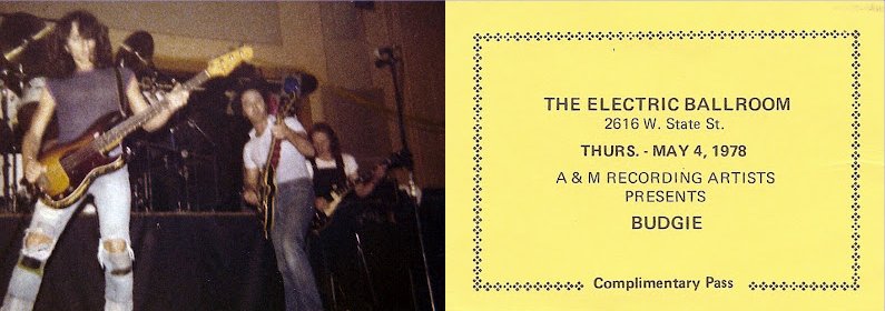 Rock On Vinyl: Budgie - Electric Ballrom, Milwaukee (1978) Bootleg