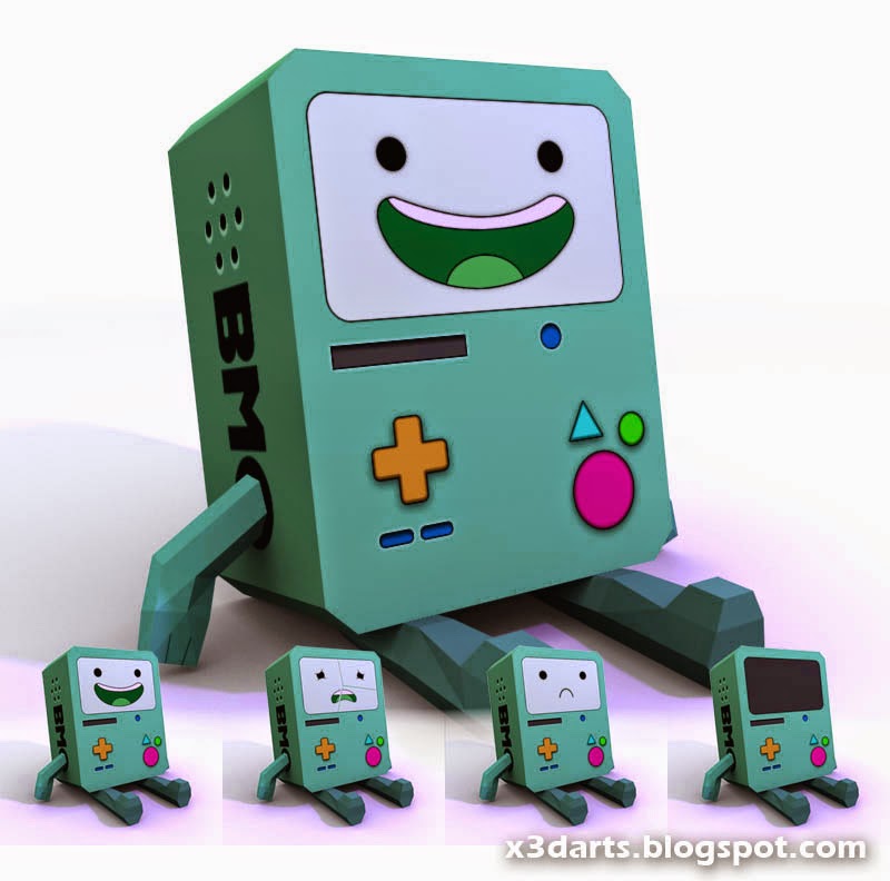 Adventure Time BMO Papercraft Templates - PAPEROX FREE PAPERCRAFT