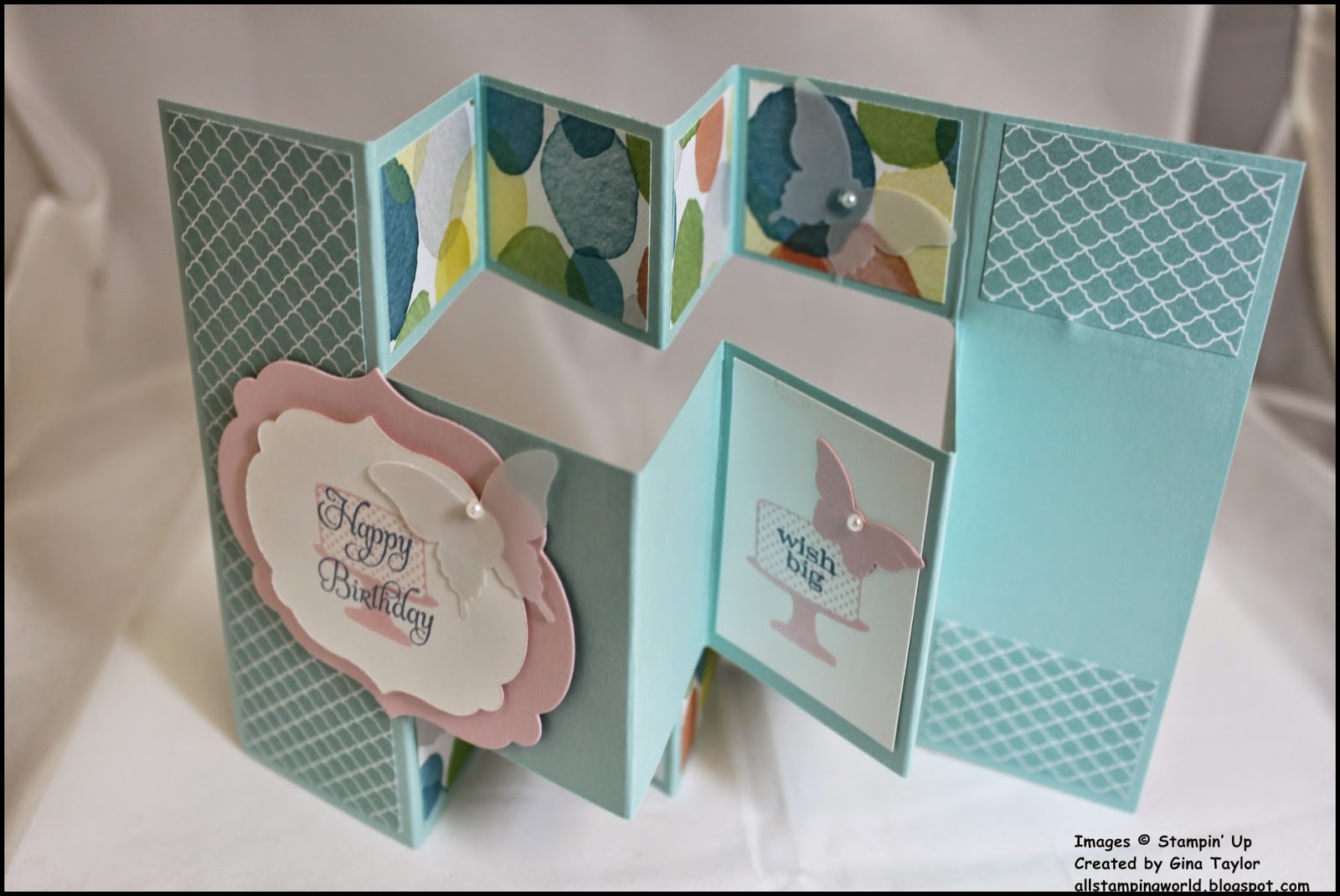 All Stamping World: Fancy Folds Tri-Shutter Card featuring Stampin' Up ...