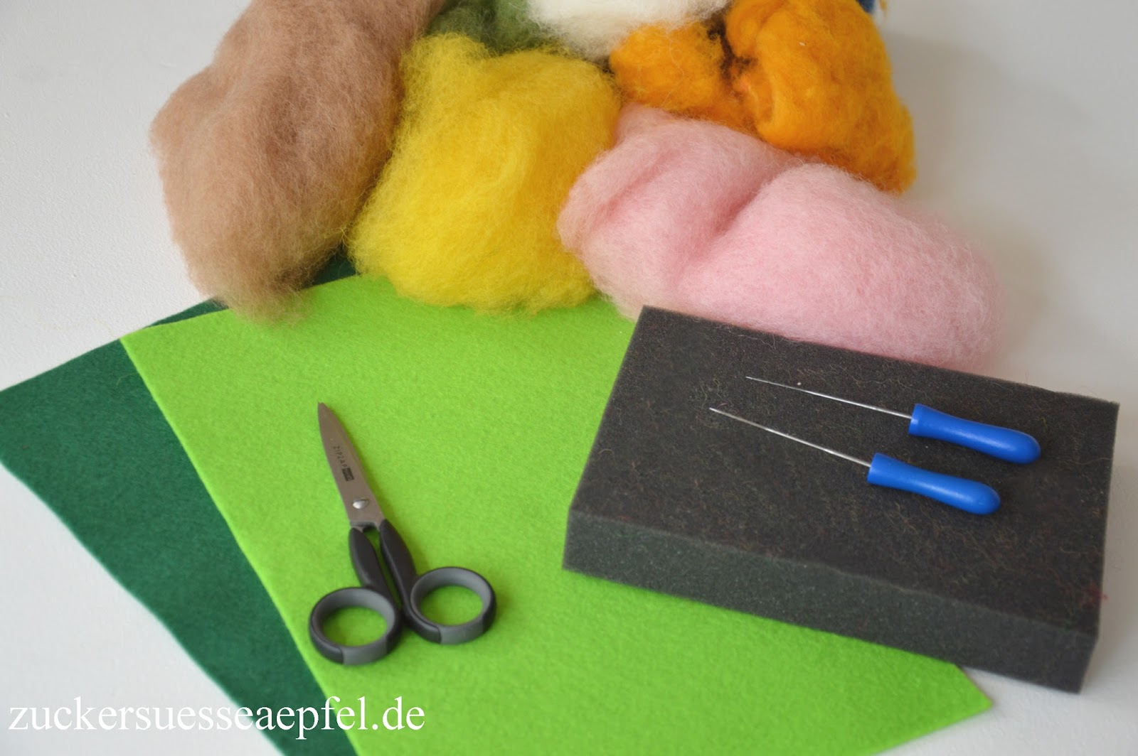 Eine Anleitung für süße Frühlingsbilder selber filzen | ♥ Zuckersüße ...