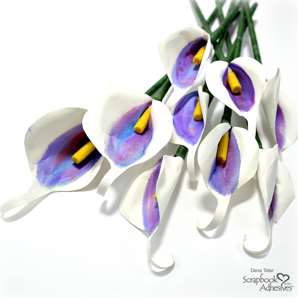 Paper Calla Lily Bouquet - Scrapbook Adhesives by 3L