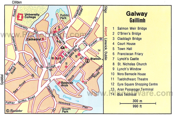 Galway Map Regional City of Ireland - Map of Ireland City Regional Political