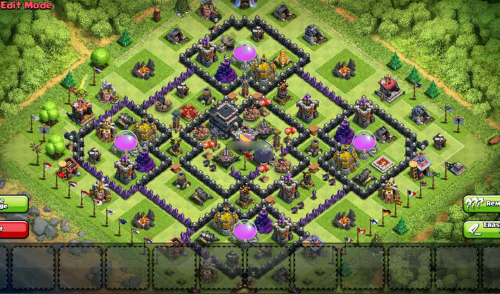 Base TH 9 Clash Of Clans COC Farming, Trophy, Hybrid.