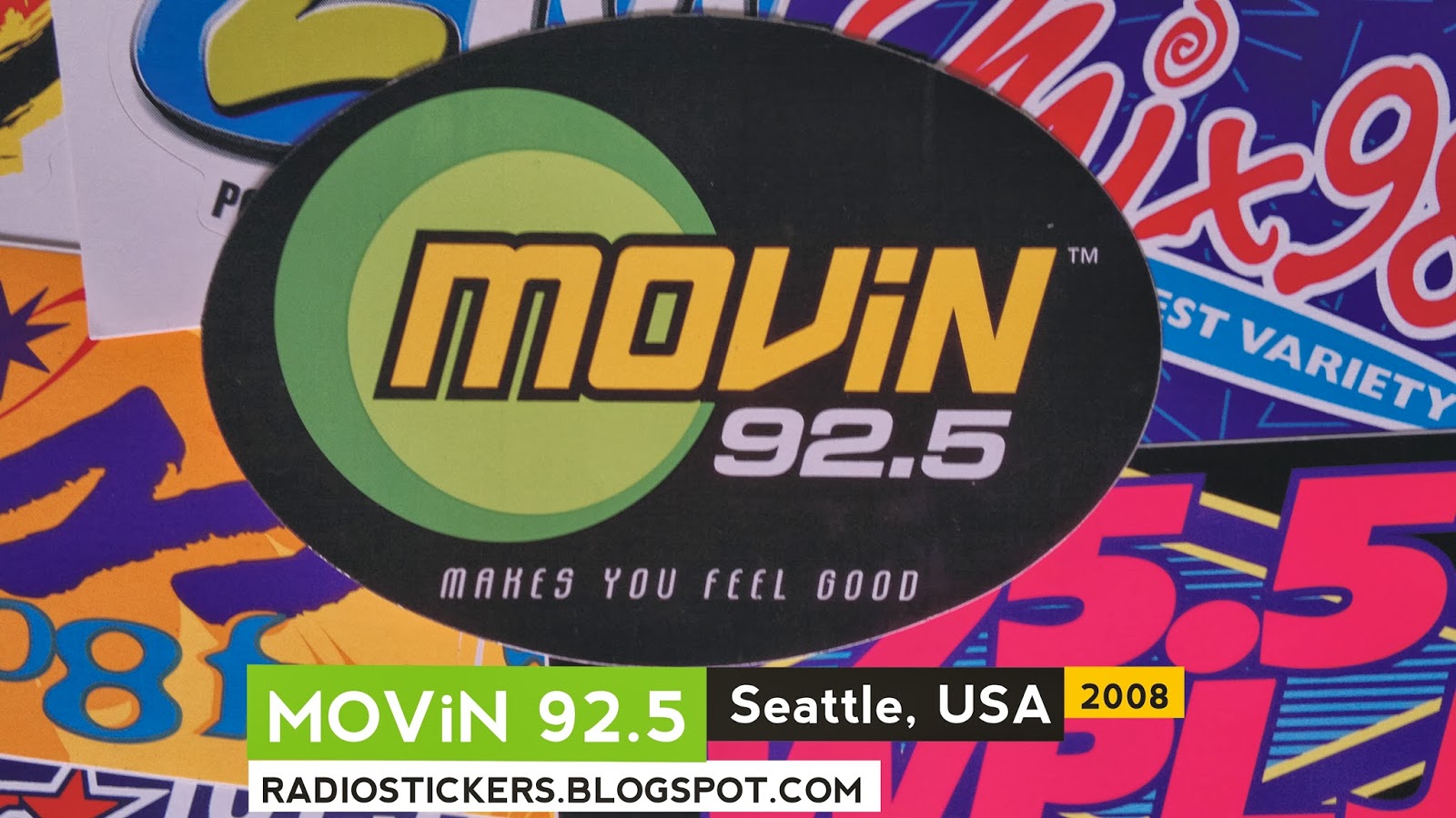 RADIO station stickers... and more!: MOViN 92.5, Seattle (2008)