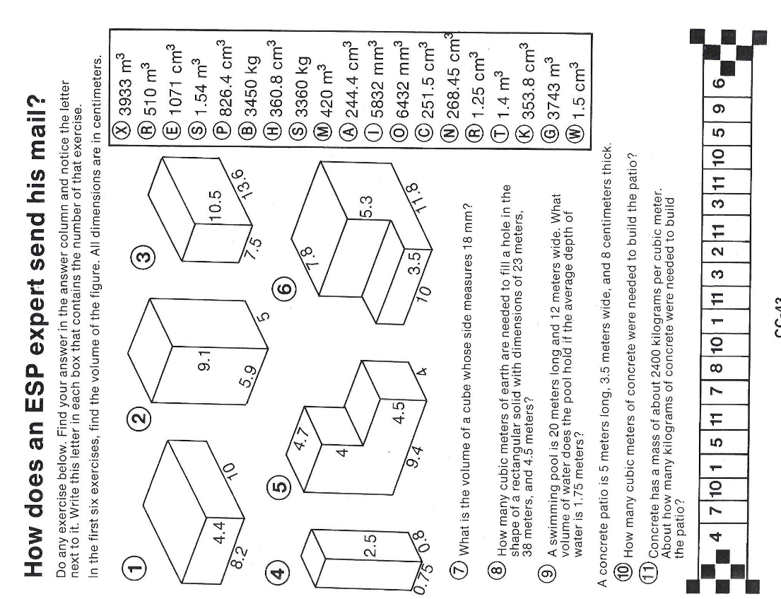 Slavens 7th Grade Math Volumes Homework Due Tueday 2 28