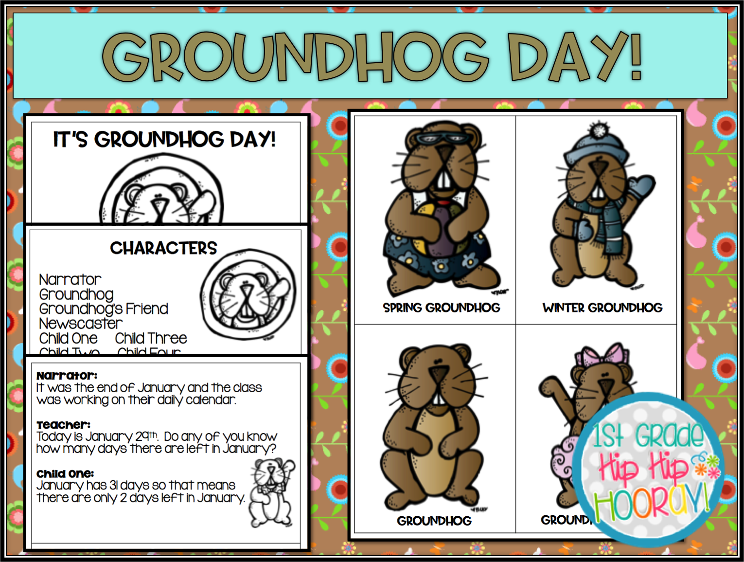 1st Grade Hip Hip Hooray!: Groundhog Day and Shadows...Making predictions!