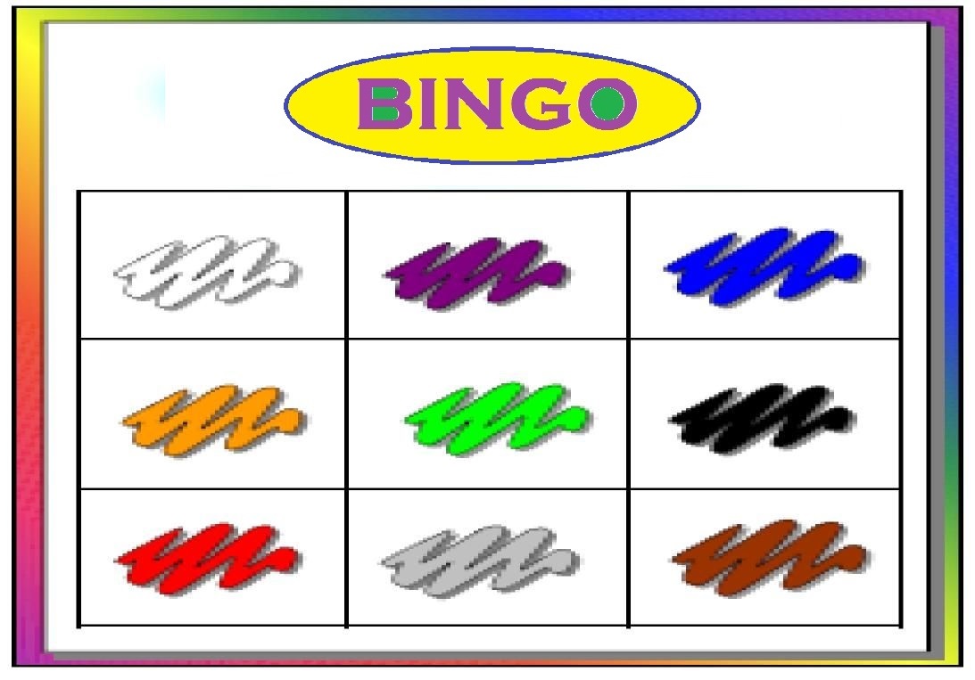 Patricienta y sus mikos: EL BINGO DE LOS COLORES