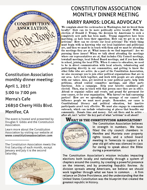 Political Pistachio: Constitution Association Monthly Meeting: Harry ...