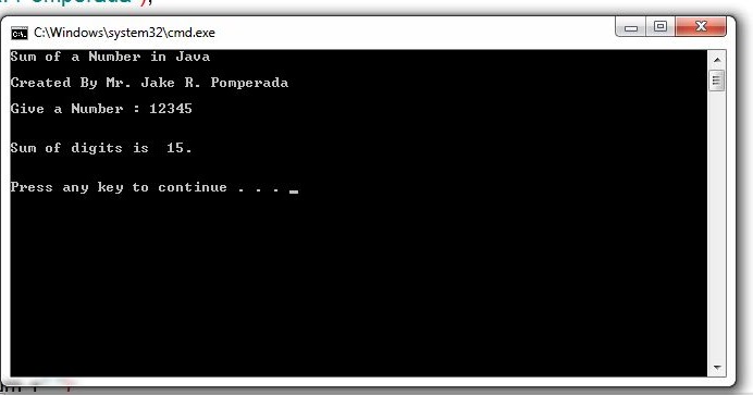 Free Programming Source Codes And Computer Programming Tutorials Sum Of A Number In Java