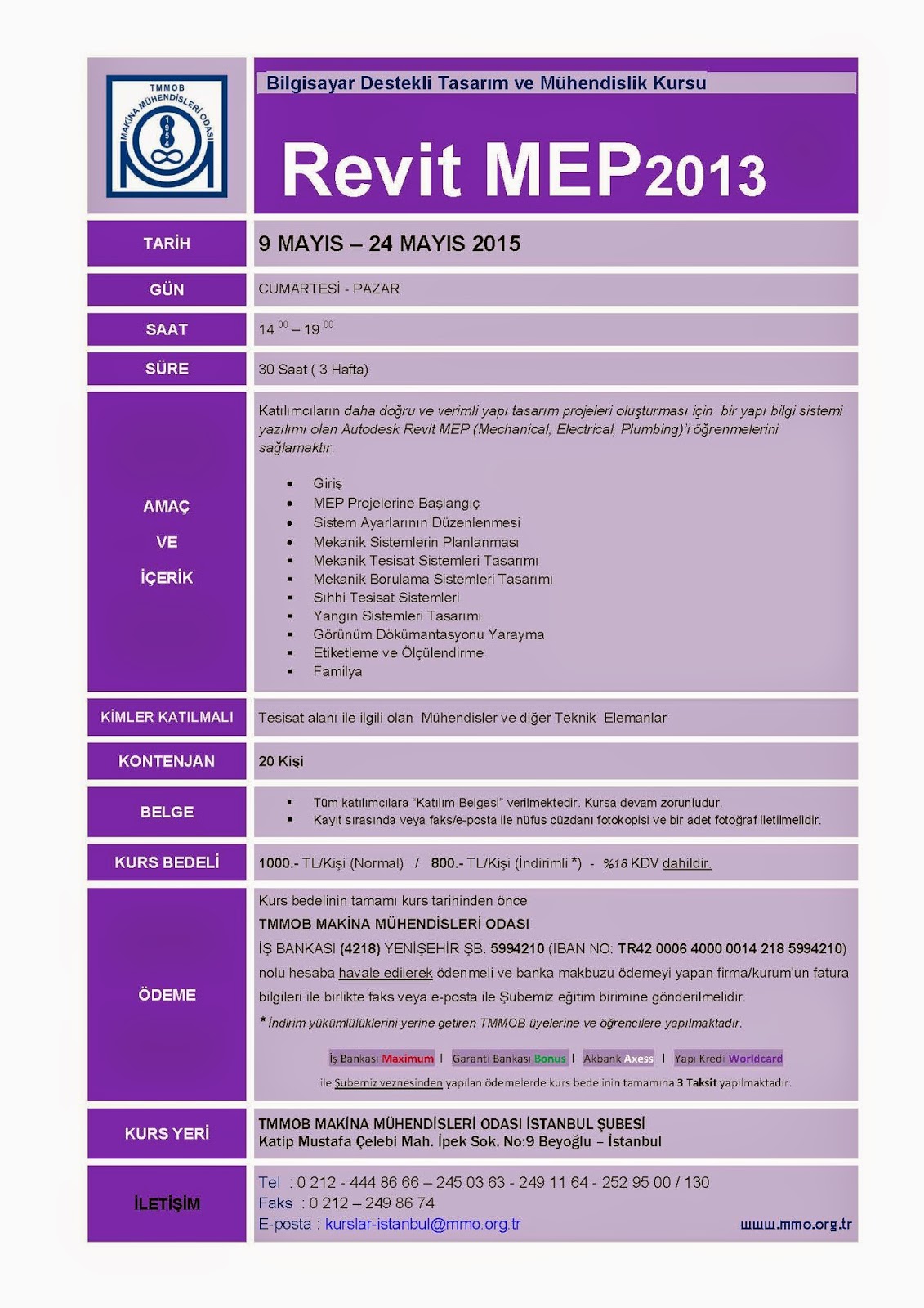 Revit MEP Turkey Revit MEP E itimi Ba l yor Revit MEP Turkey Revit MEP E itimi Ba l yor