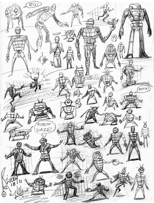 Drawrick: A Page of Robot Sketches...