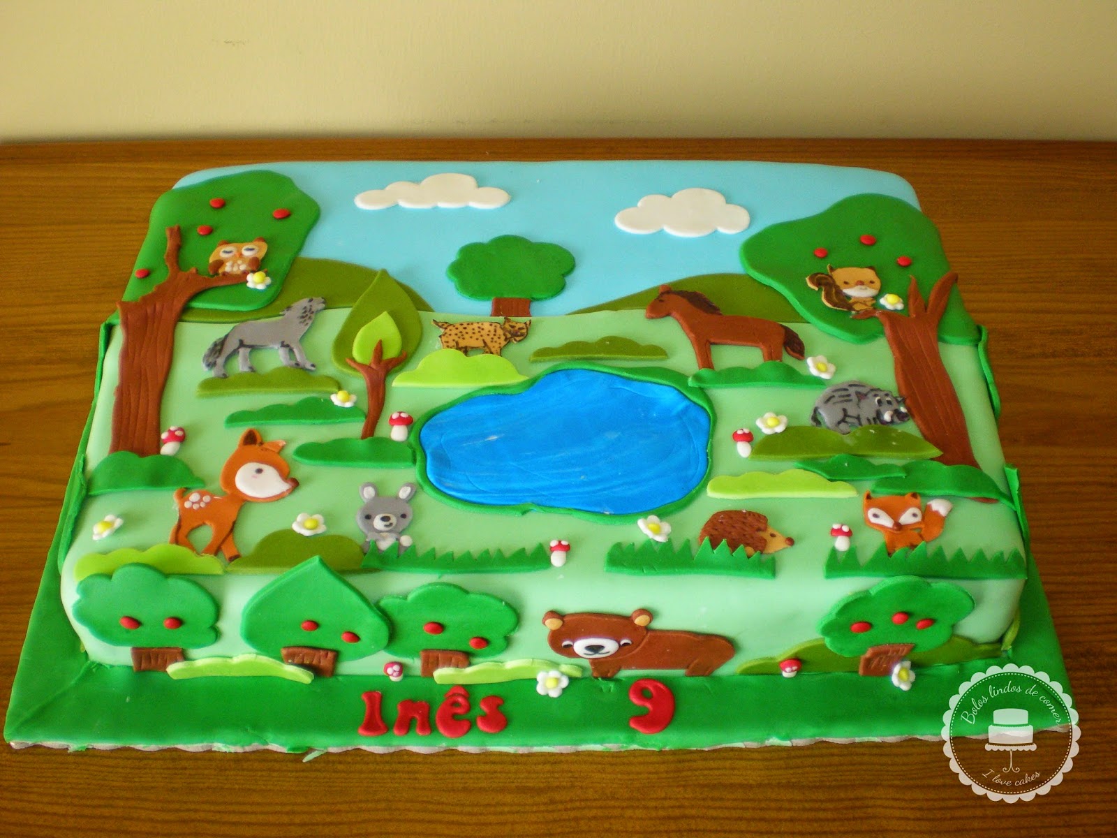 Bolos lindos de comer: Bolo animais da floresta / Woodland animals cake