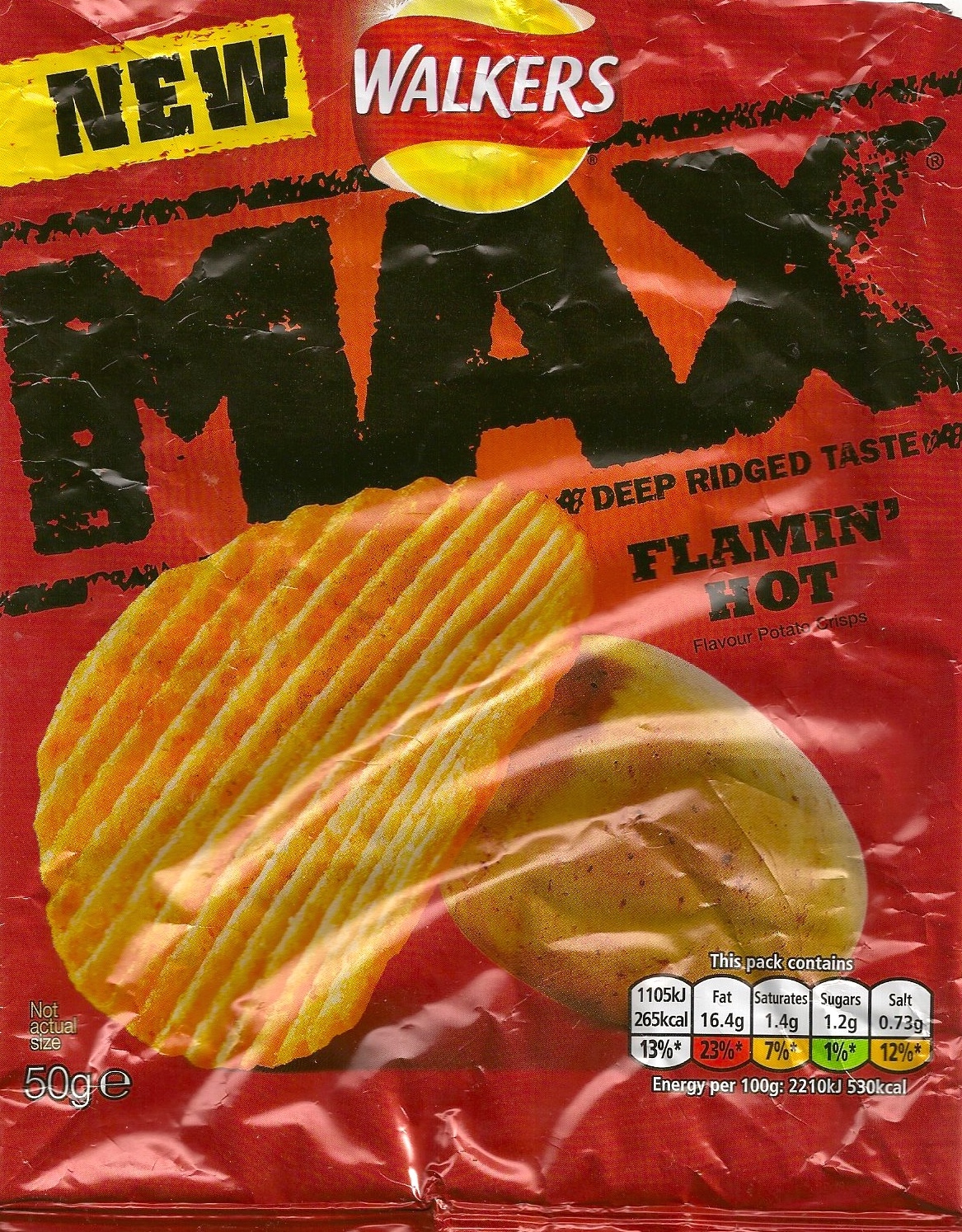Cheeseburger Crisps & Other Stories: Walkers Max Flamin' Hot