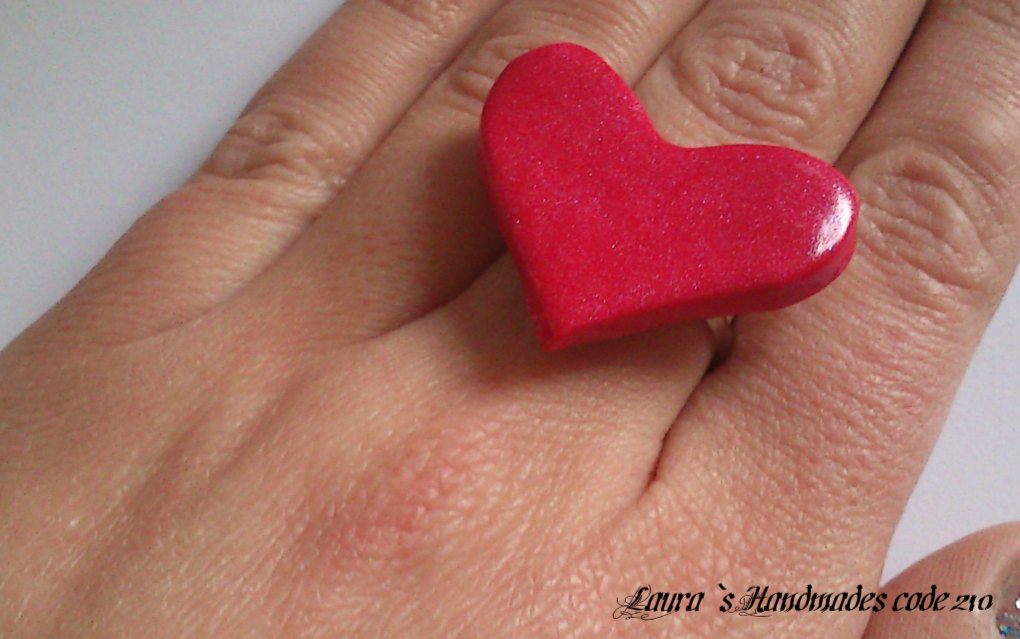 Valentine`s Day Fimo Ring | Laura`s Handmade
