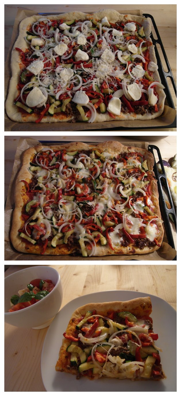 Buntes Chaos: Selbstgemachte Pizza