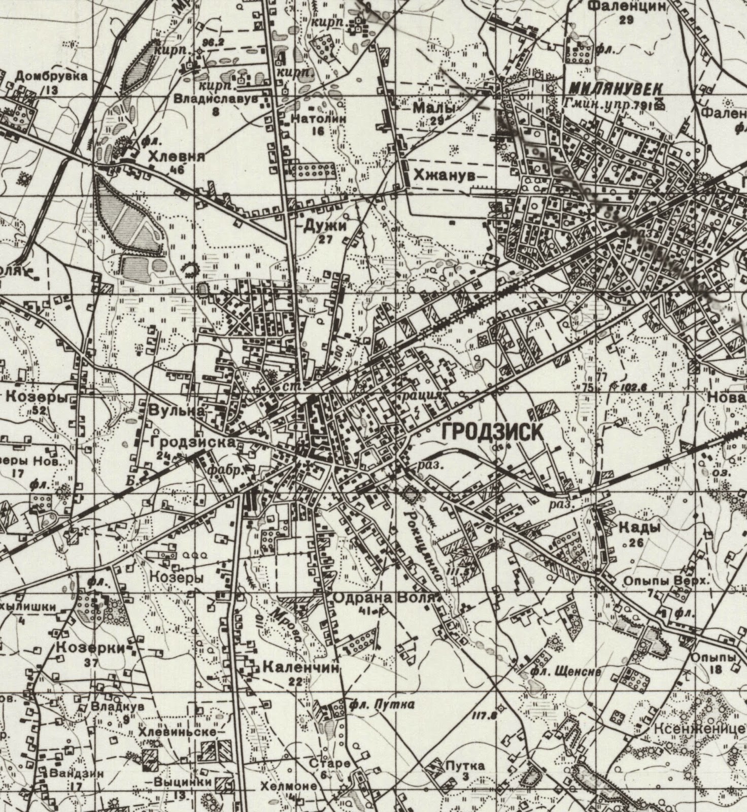Grodzisk Mazowiecki : Grodzisk na starych mapach