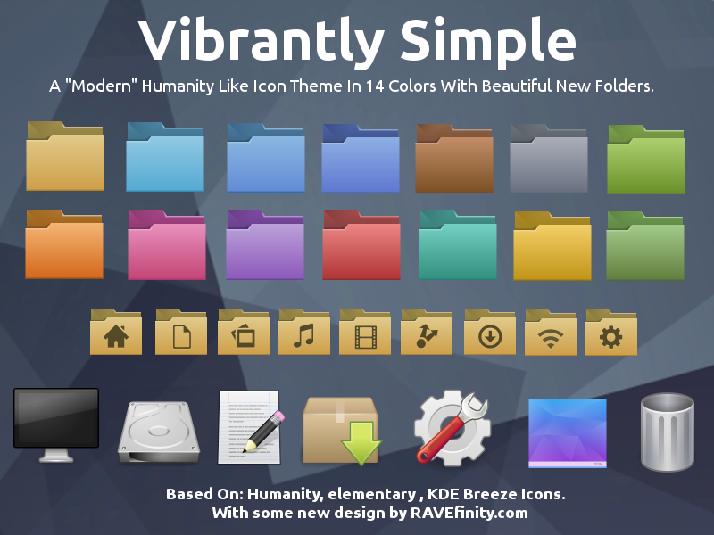 RAVEfinity: Vibrantly Simple GTK Icon Theme