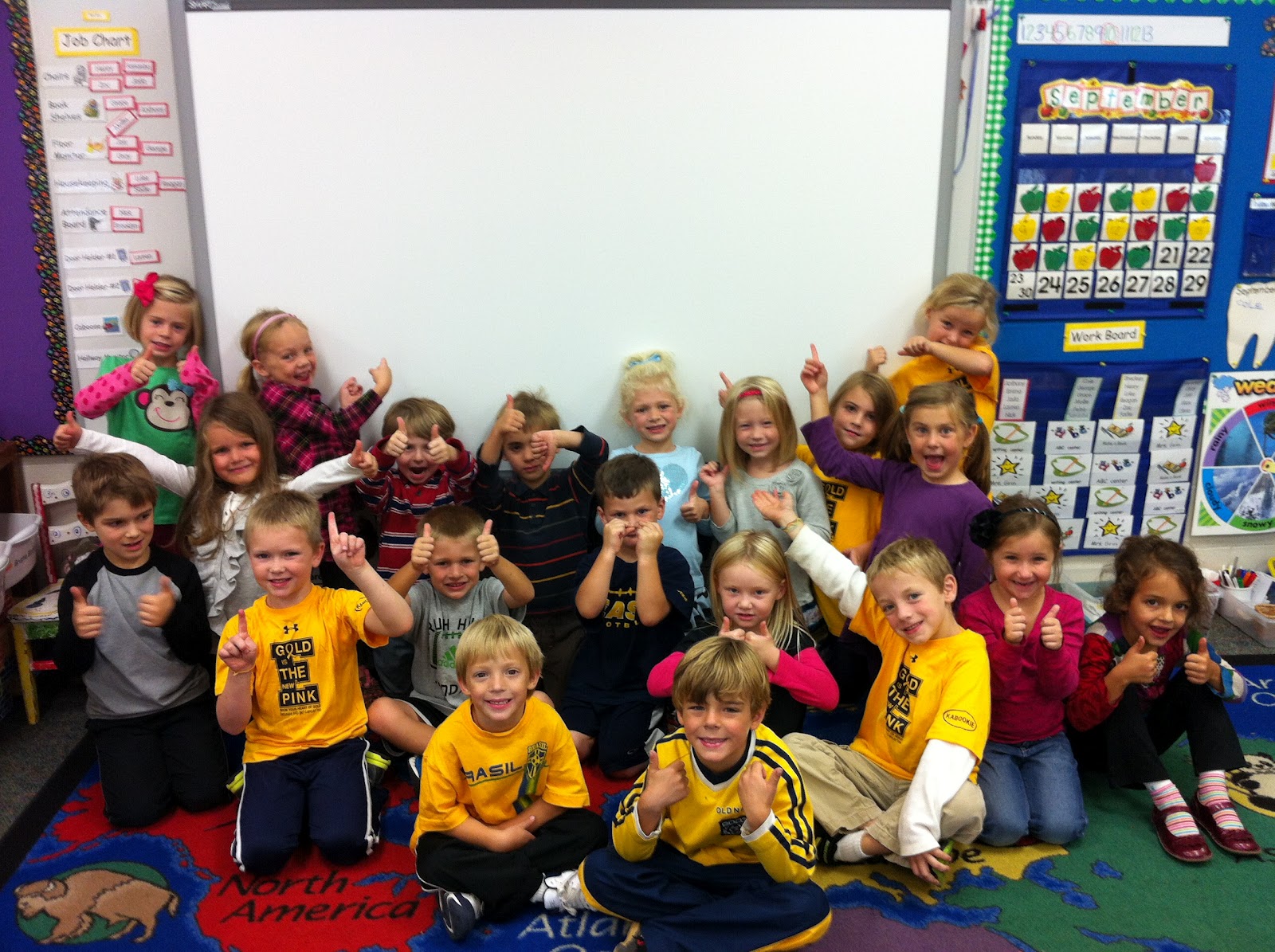 Mrs. Grin's Kindergarten: Our SMART Board is here!