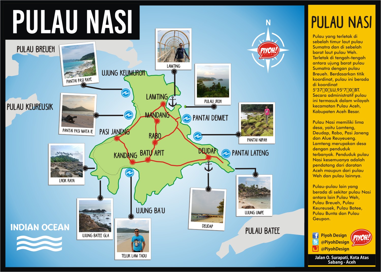Piyohlover: Peta Wisata Pulau Nasi, Pulo Aceh, Aceh Besar