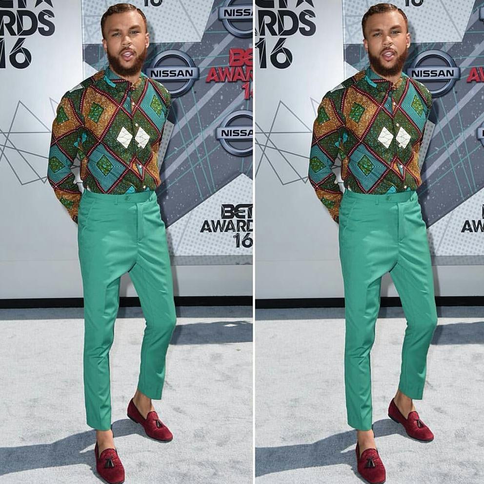 Artiste Jidenna wore this lovely multicoloured printed shirt that wants ...